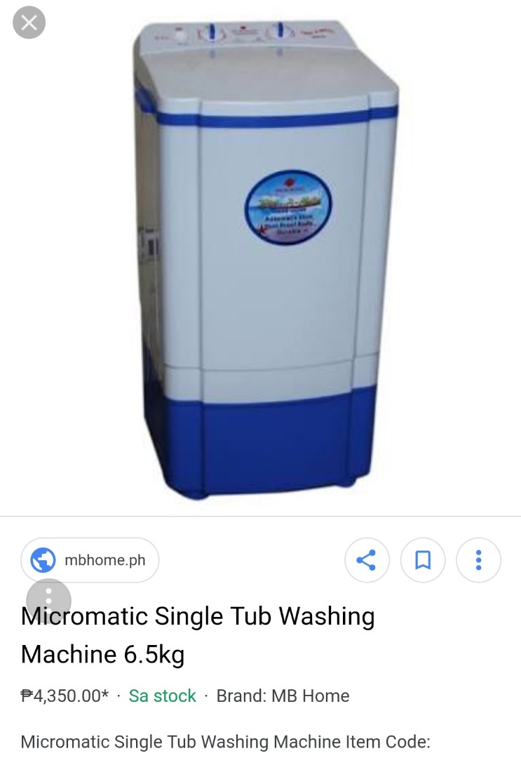 Rush sale! Authentic Micromatic Single Tub Washing Machine, TV & Home ...