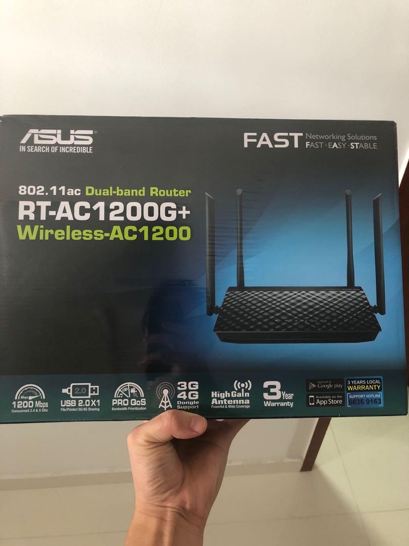 Rt-AC 1200G+ Asus Dual Band Router, Computers & Tech, Parts ...