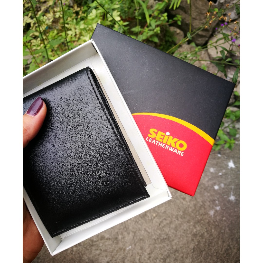 Authentic Seiko leather wallet #aprilsale, Men's Fashion, Watches ...