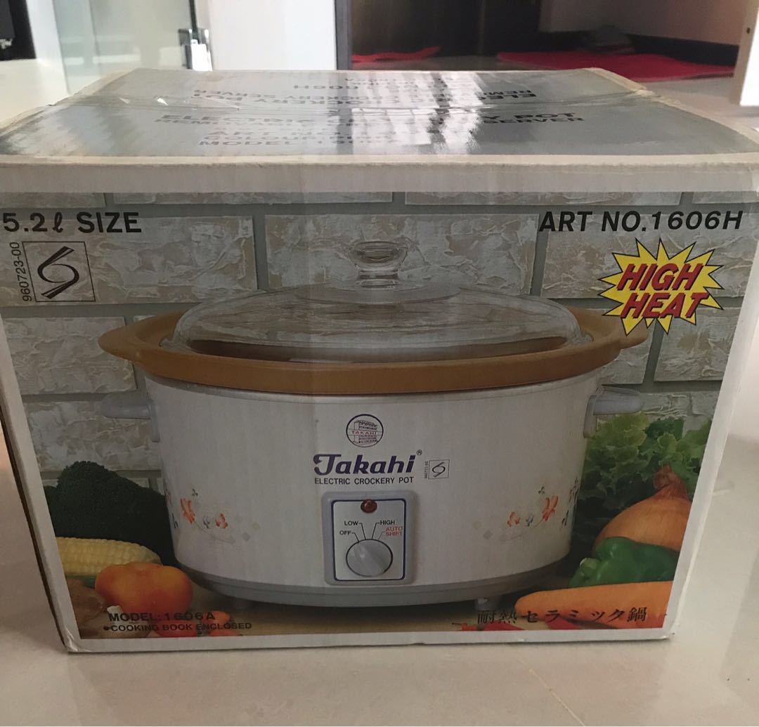 Takahi Electric Crockery Pot 1606A Pink (5.2l biggest model), TV & Home ...