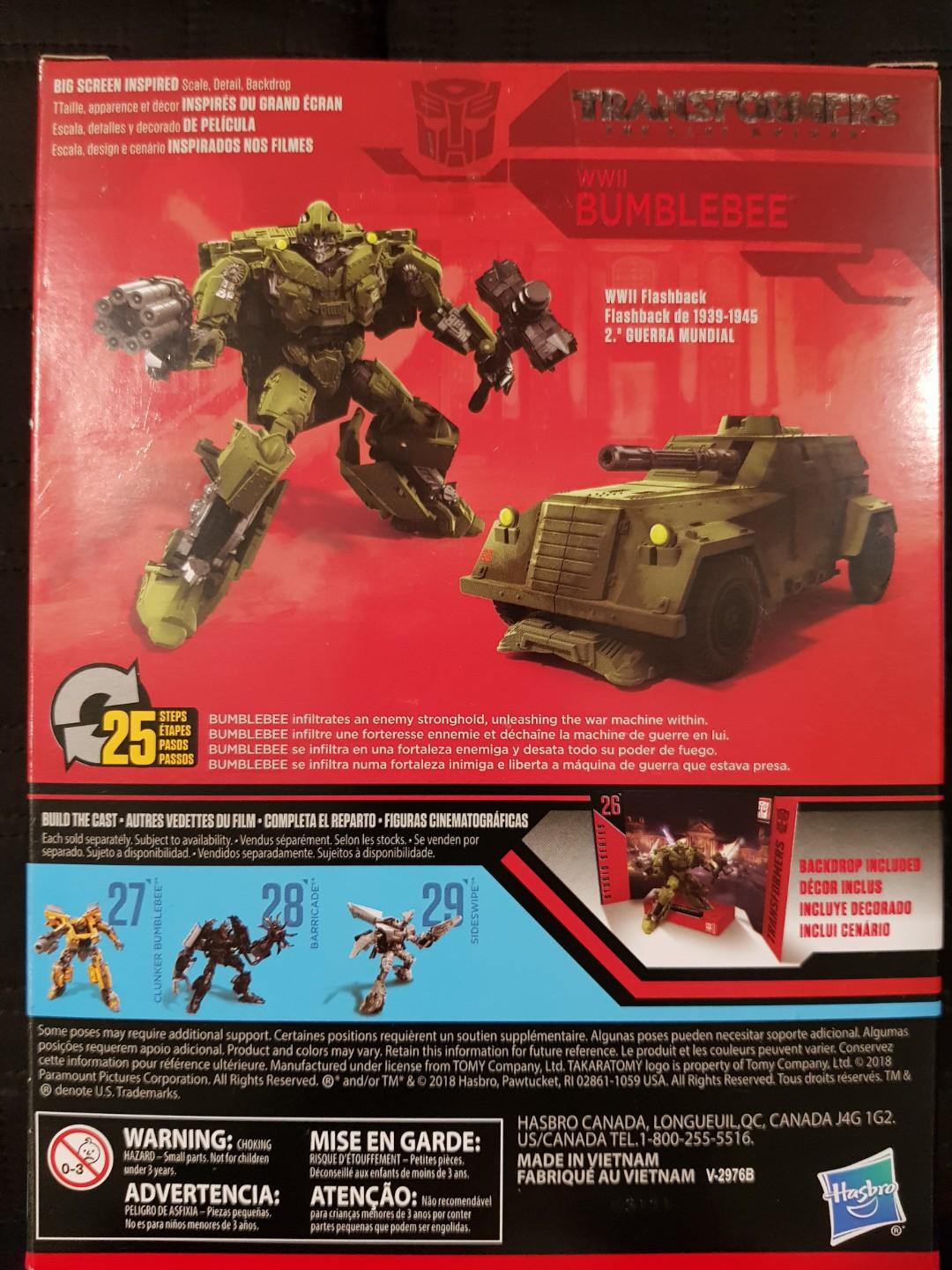 Transformers Studio Series - 26- WWII Bumblebee, Hobbies & Toys, Toys ...