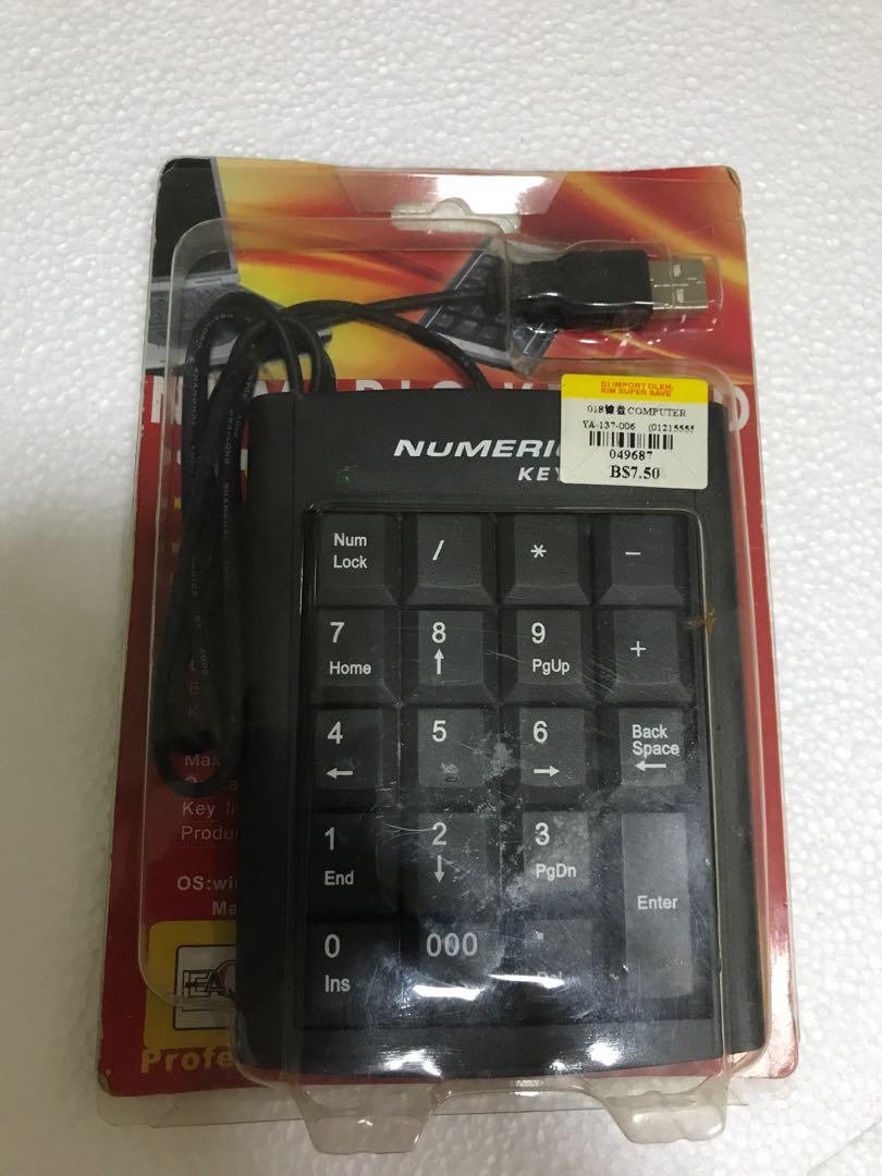 USB Numeric Keyboard, Computers & Tech, Parts & Accessories, Computer Keyboard on Carousell