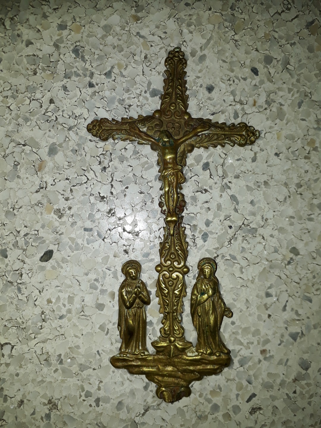 vintage brass crucifix unique design, Hobbies & Toys, Memorabilia ...