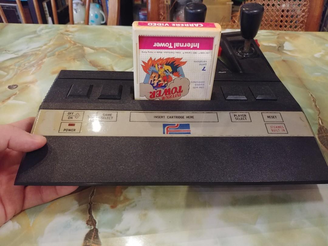 Vintage Gaming Bootleg Atari Console with Game Infernal Tower Carrere ...
