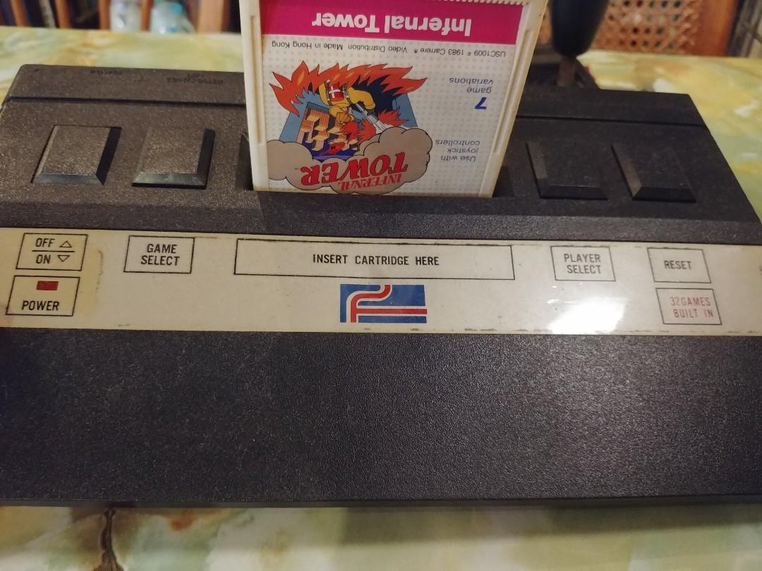 Vintage Gaming Bootleg Atari Console with Game Infernal Tower Carrere ...