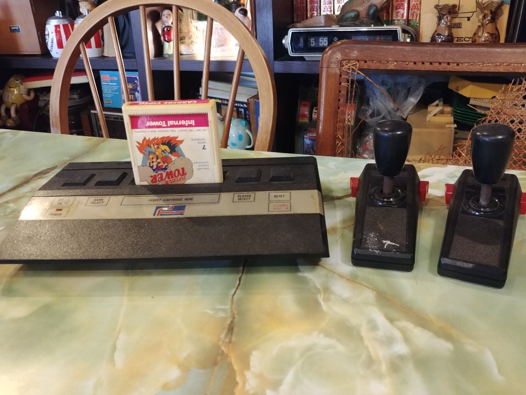 Vintage Gaming Bootleg Atari Console with Game Infernal Tower Carrere ...