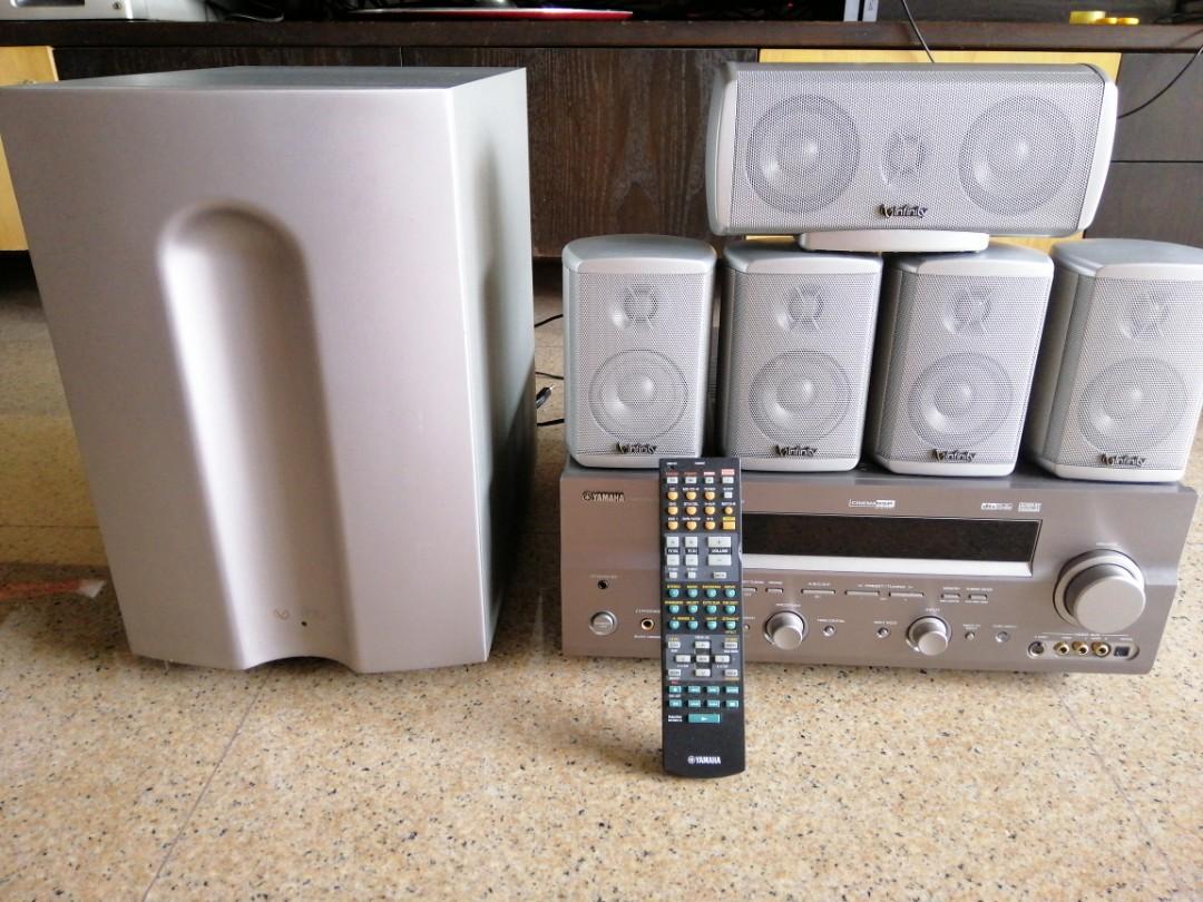 Yamaha Amplifier + Infinity satellite sound system, Audio, Soundbars ...