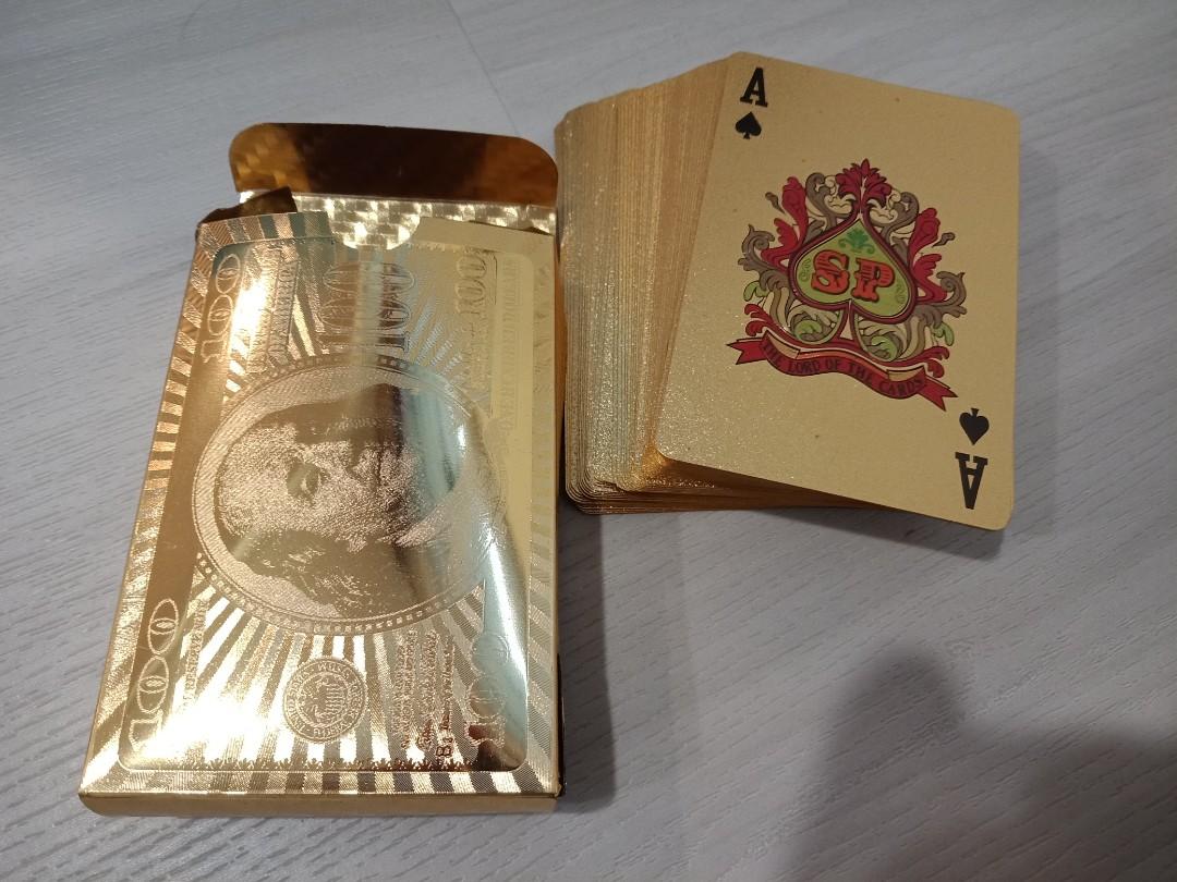 24K Gold Playing Cards, Hobbies & Toys, Toys & Games on Carousell
