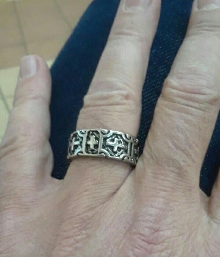 Cincin Stainless Steel model Cross ring perak, Fesyen Pria, Aksesoris ...