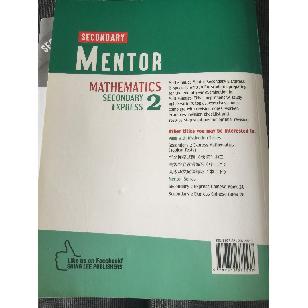 Mentor Mathematics Secondary 2 Express, Hobbies & Toys, Books ...