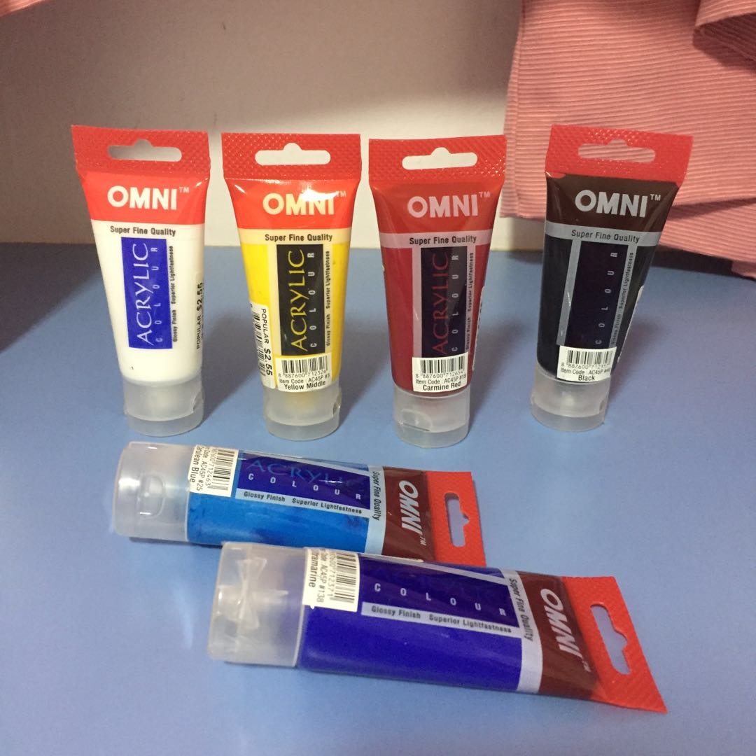omni acrylic paint, Hobbies & Toys, Stationery & Craft, Craft Supplies ...