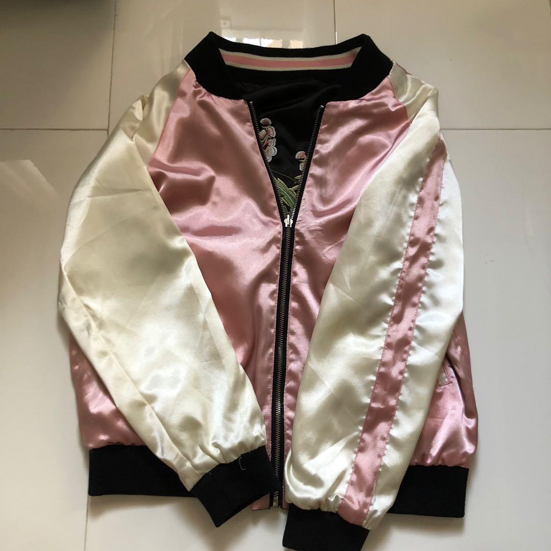 SAKURA REVERSIBLE BOMBER JACKET, Women's Fashion, Coats, Jackets and ...