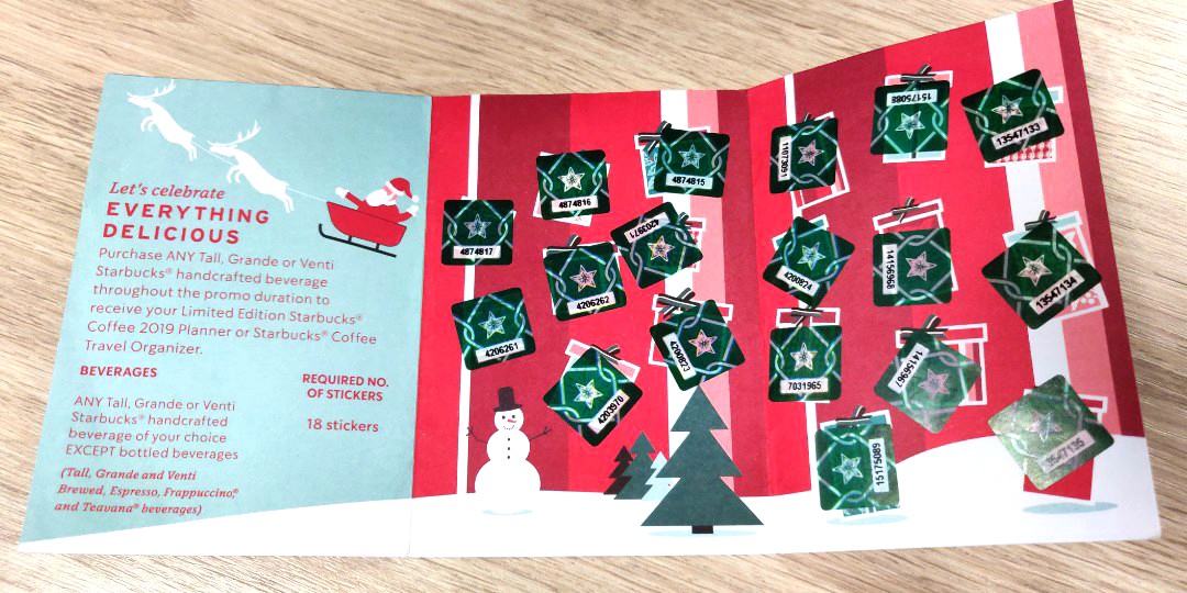 SUPER SALE STARBUCKS Completed Christmas Sticker CARD, Tickets ...