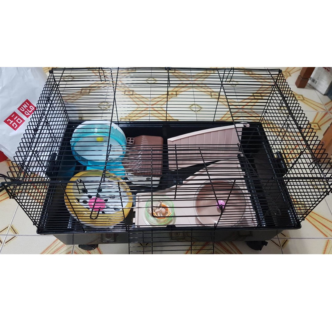 Small pets cage with wheels and accessories, Pet Supplies, Homes ...