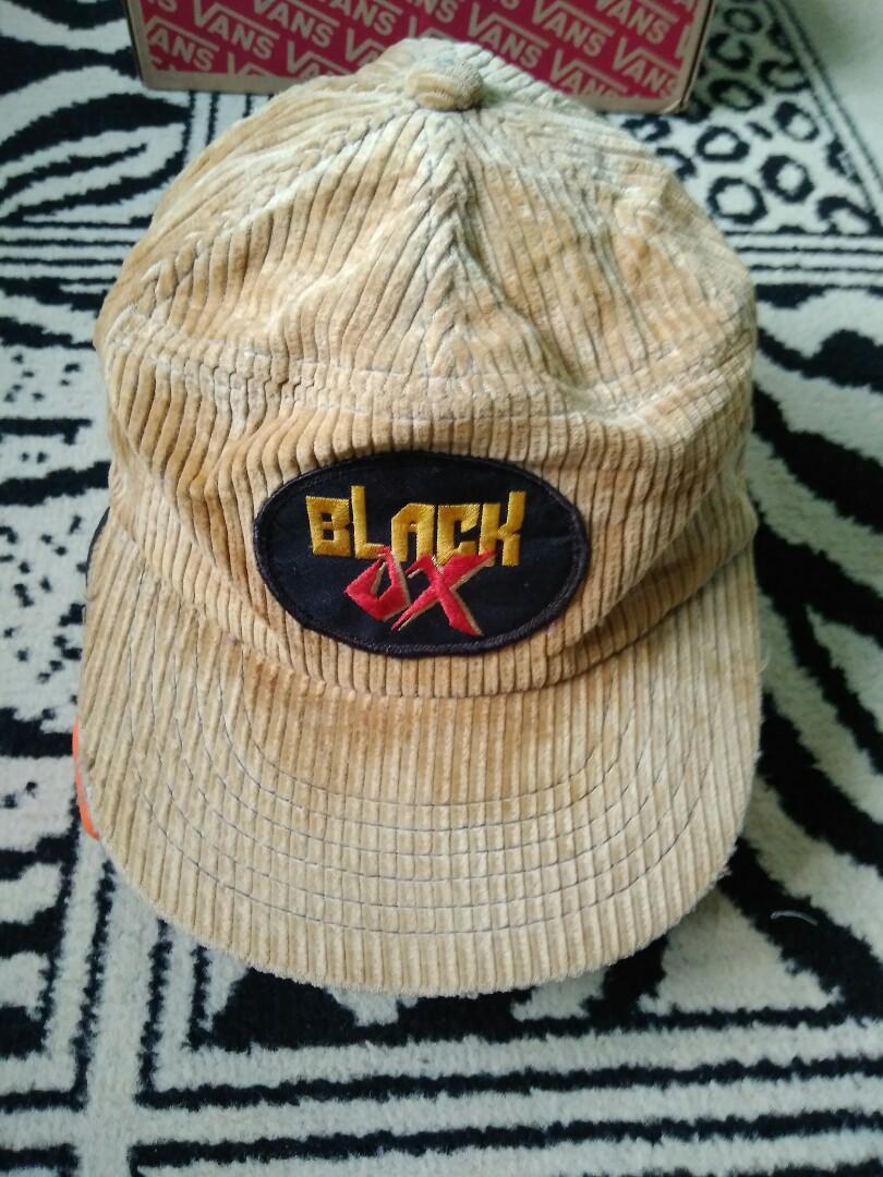 Vintage black ox anime tetsuji 28 skies cap hat, Men's Fashion, Watches ...