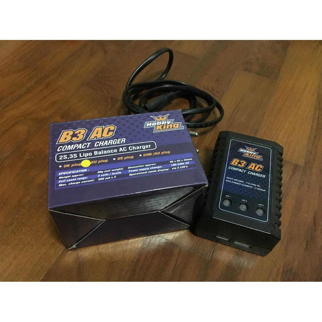 Zippy LiPo battery 5000mAh 3S (11.1V) 20C x 4 + HobbyKing B3 AC 2S/3S ...