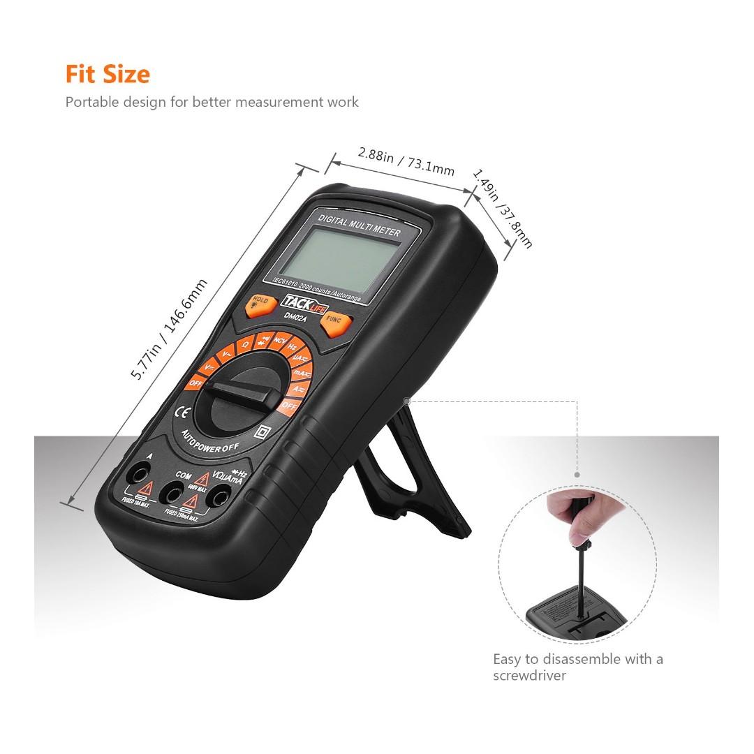 1805 Tacklife DM02A Advanced Digital Multimeter, Auto-ranging ...