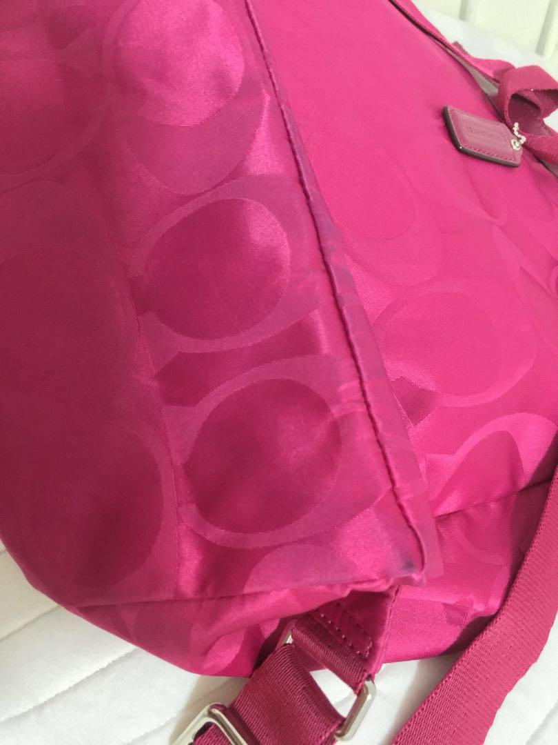 Authentic PreLoved COACH Hot Pink Backpack, Women's Fashion, Bags ...
