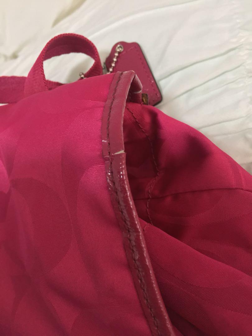 Authentic PreLoved COACH Hot Pink Backpack, Women's Fashion, Bags ...