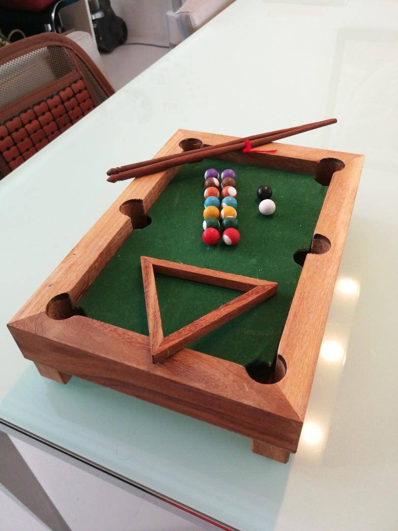 *HANDMADE* Wooden Mini-Pool Table Souvenir, Babies & Kids, Baby Nursery ...