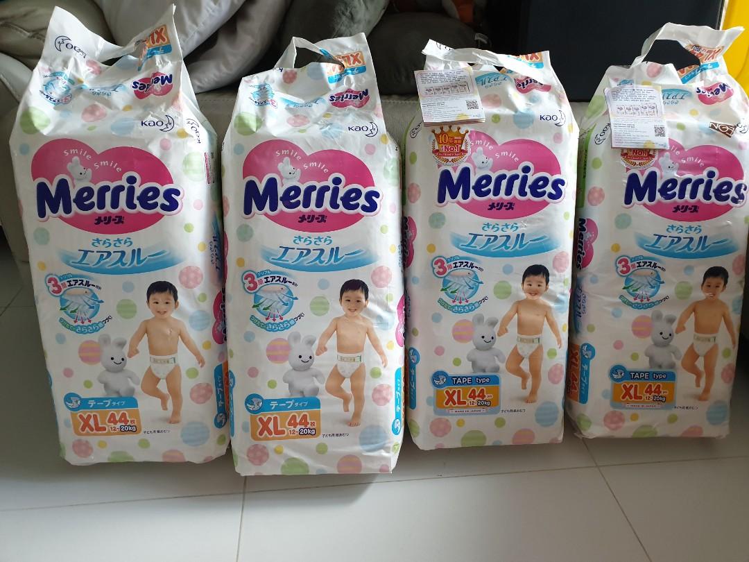 Merries Diapers XL Brand New, Babies & Kids, Bathing & Changing ...