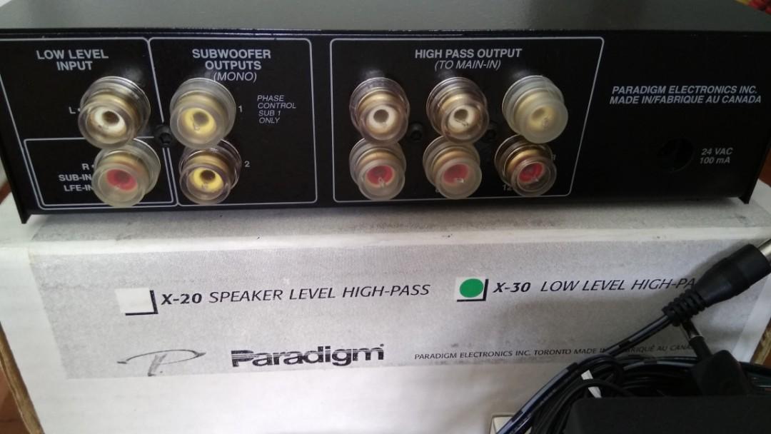 Paradigm X-30 active cross-over for subwoofer., Audio, Other Audio ...
