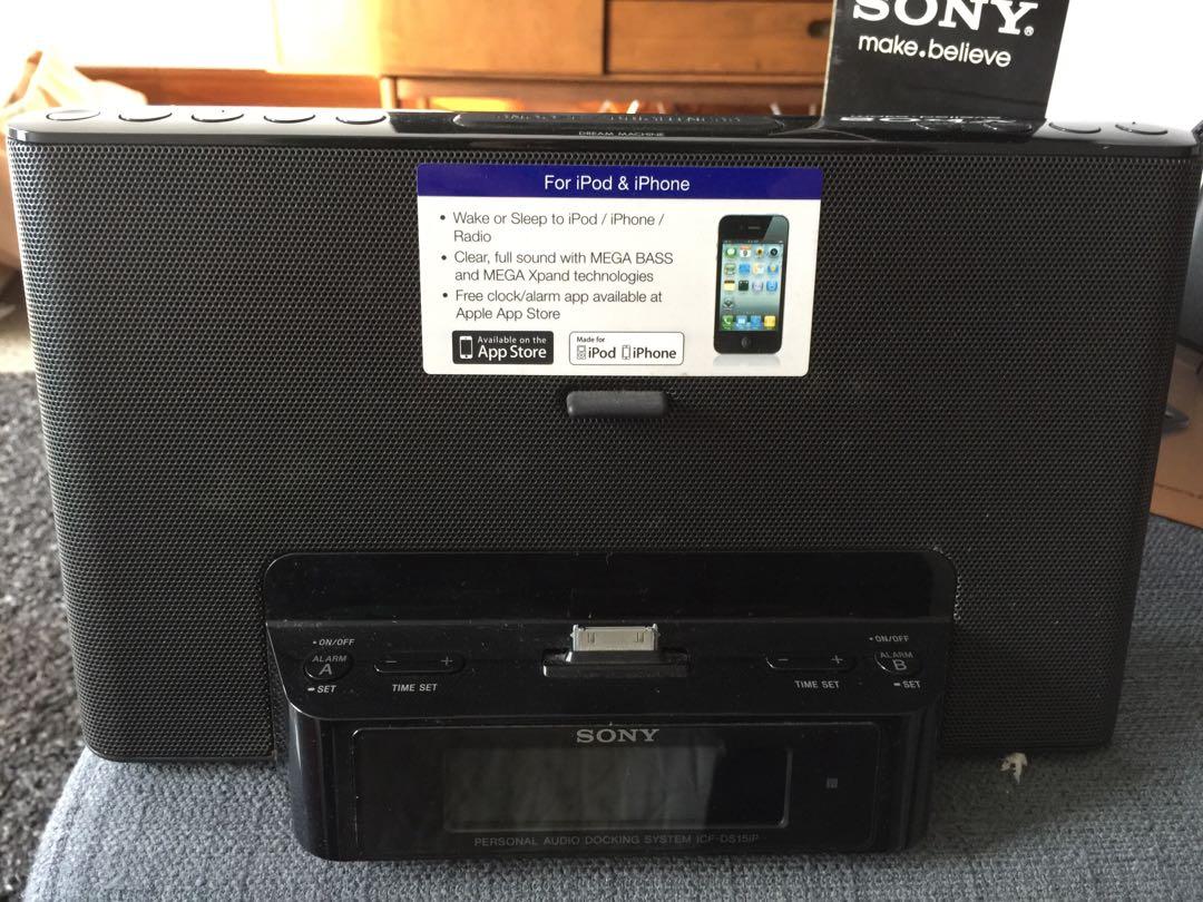 Sony Speaker Dock/Clock Radio for IPod & Iphone, Audio, Portable Music ...