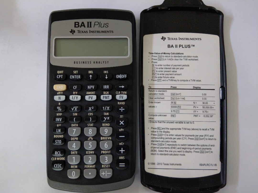 Texas Instruments BA II Plus Financial Calculator, Computers & Tech ...