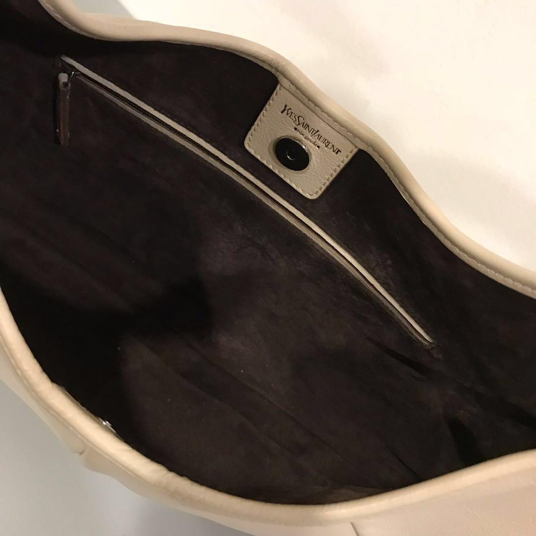 YSL Vintage Leather shoulder bag with bone handle, Women's Fashion ...