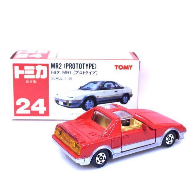 日制多美卡 MADE IN JAPAN TOMY TOMICA NO 24 TOYOTA MR-2 MR2 PROTOTYPE RED 1/56 DIECAST CAR, 興趣及遊戲, 玩具 ...