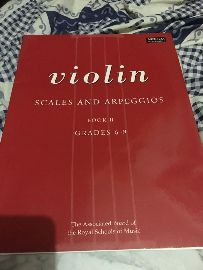 小提琴書 violin scales and arpeggios Book2 Grades 6-8 ABRSM, 興趣及遊戲, 書本 & 文具, 書本及雜誌 - 補充練習 - Carousell
