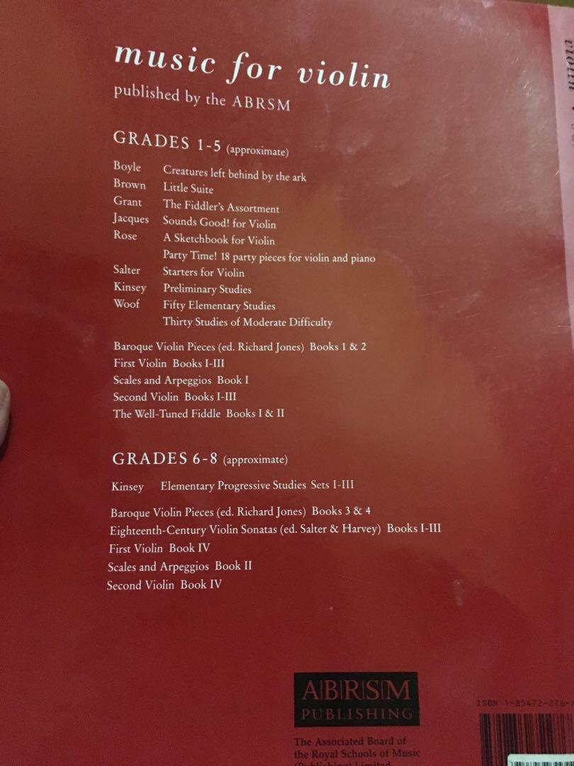 小提琴書 violin scales and arpeggios Book2 Grades 6-8 ABRSM, 興趣及遊戲, 書本 & 文具 ...