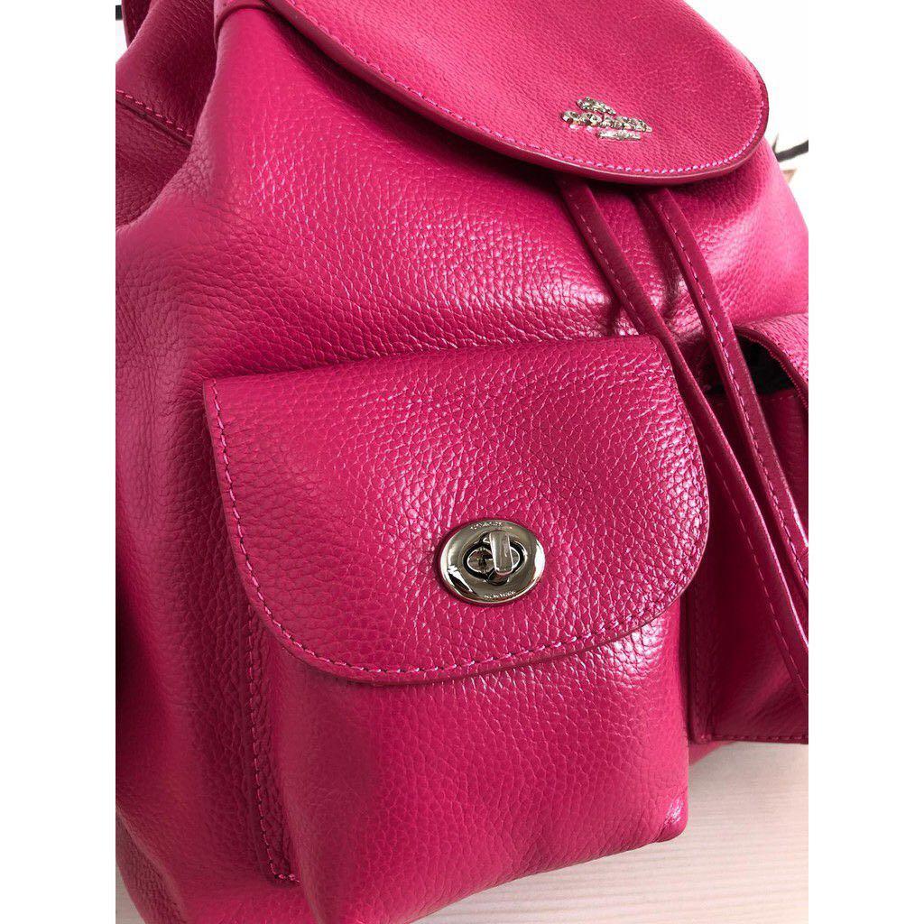 Authentic coach billie pebble leather backpack, Women's Fashion, Bags ...