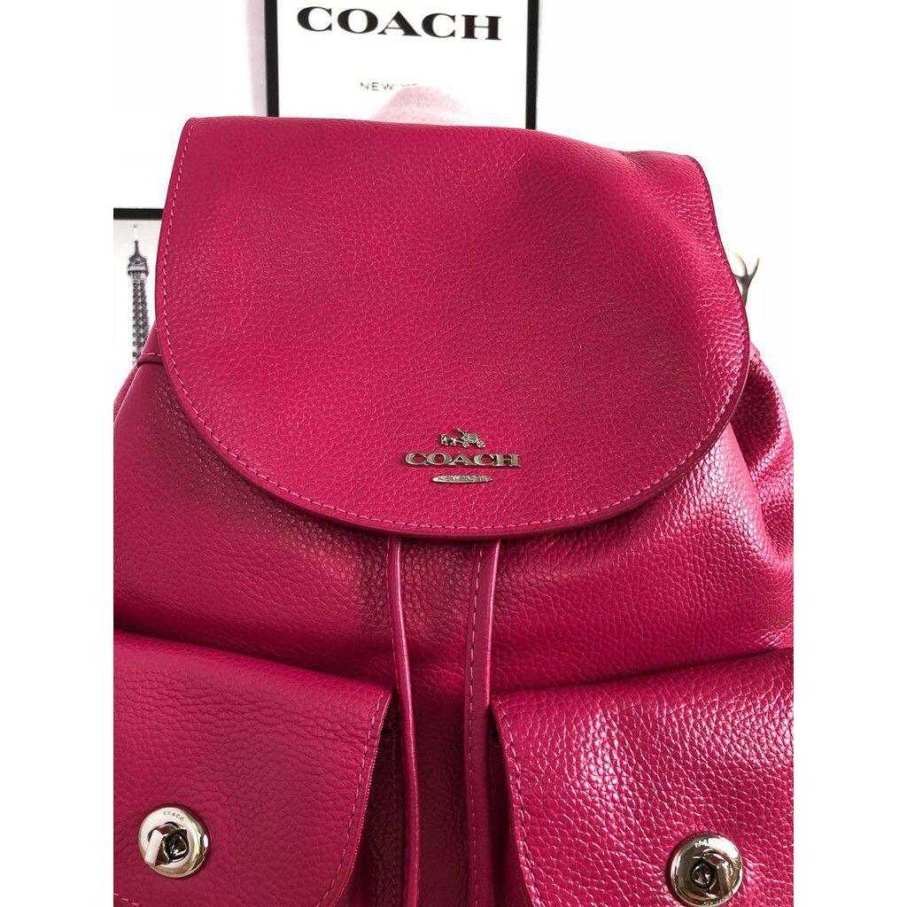 Authentic coach billie pebble leather backpack, Women's Fashion, Bags ...