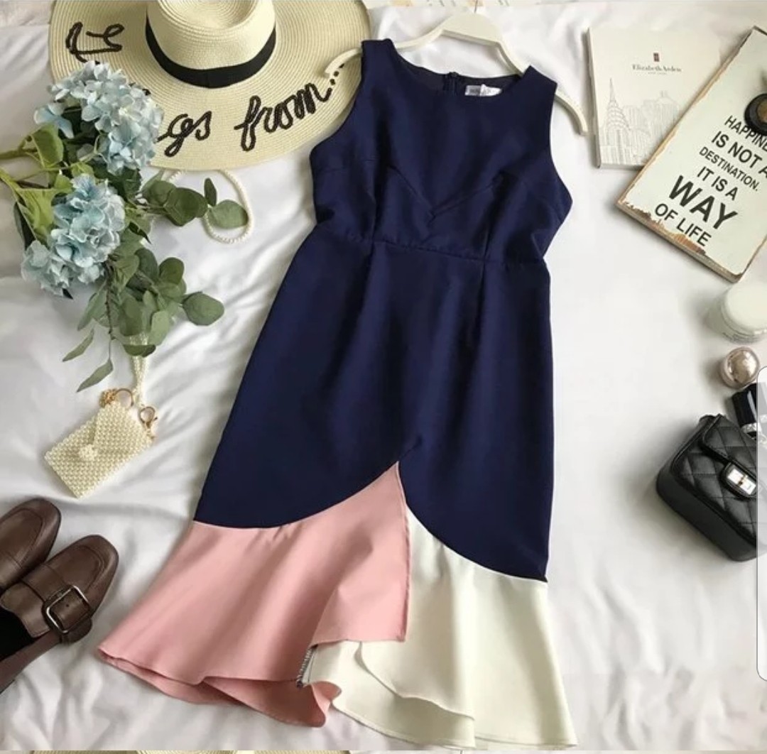 BN - Duo colour dress, Women's Fashion, Dresses & Sets, Dresses on ...
