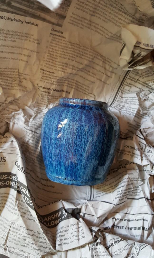 Ceramic vat, blue, Furniture & Home Living, Home Decor, Vases ...