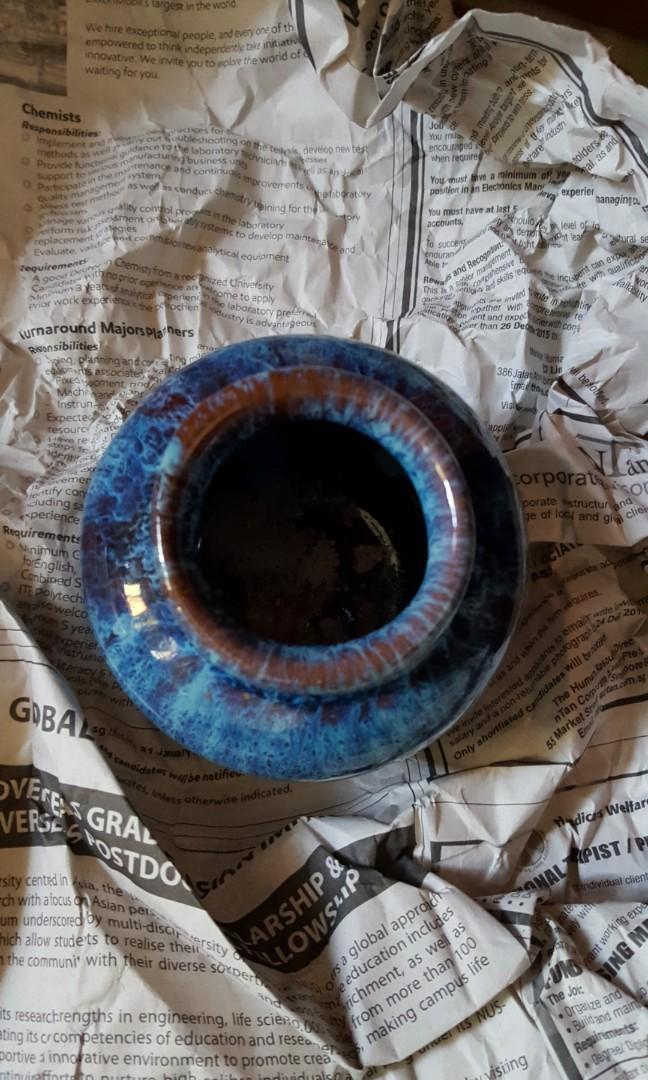 Ceramic vat, blue, Furniture & Home Living, Home Decor, Vases ...