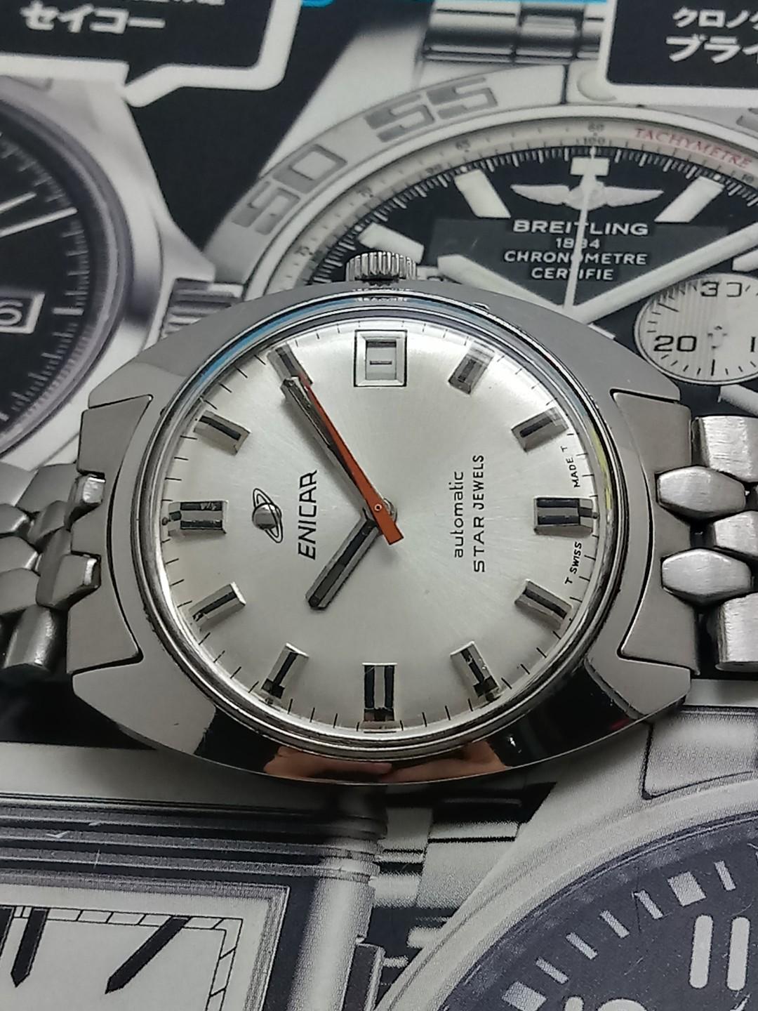 ENICAR STAR JEWELS 24 JEWELS AUTOMATIC WATCH, Luxury, Watches on Carousell