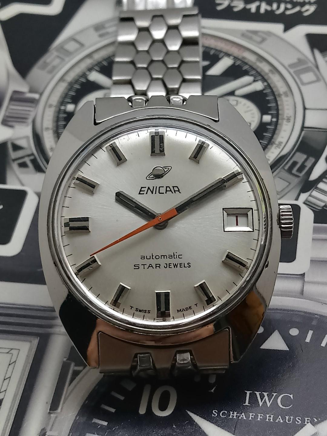 ENICAR STAR JEWELS 24 JEWELS AUTOMATIC WATCH, Luxury, Watches on Carousell