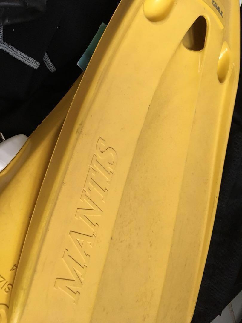 GULL MANTIS FINS (Yellow), Sports Equipment, Sports & Games, Water ...