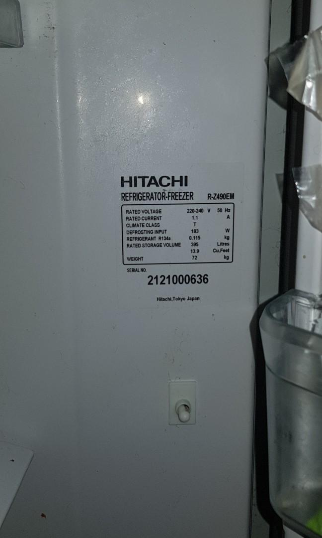 Hitachi 395L refrigerator, TV & Home Appliances, Kitchen Appliances ...