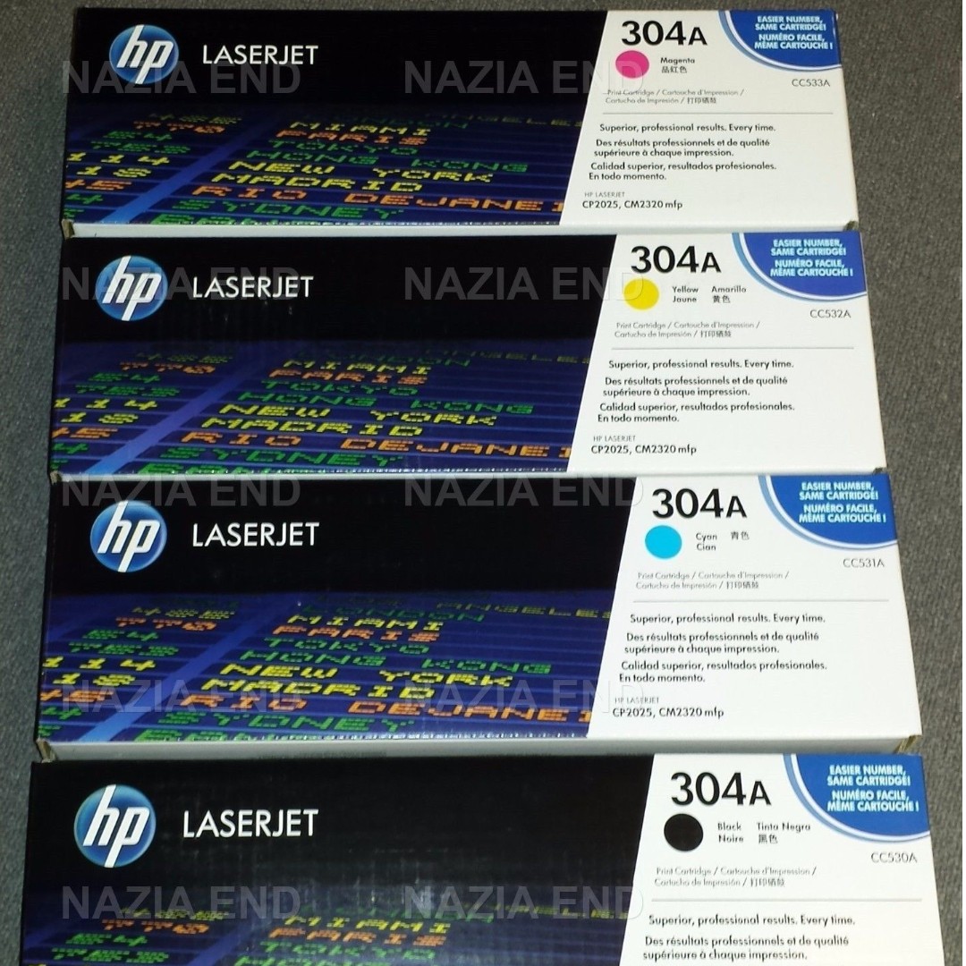 HP Laserjet 304A toner cartridge (Full set), Computers & Tech, Printers ...