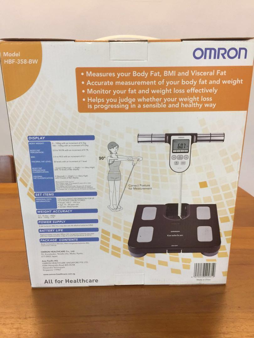 Omron Karada Scan (Brand New) HBF-358-BW Body Fat Analyzer Composite ...