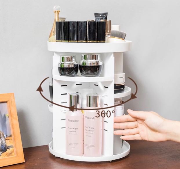 Rotating skincare + makeup organiser display, Beauty & Personal Care ...