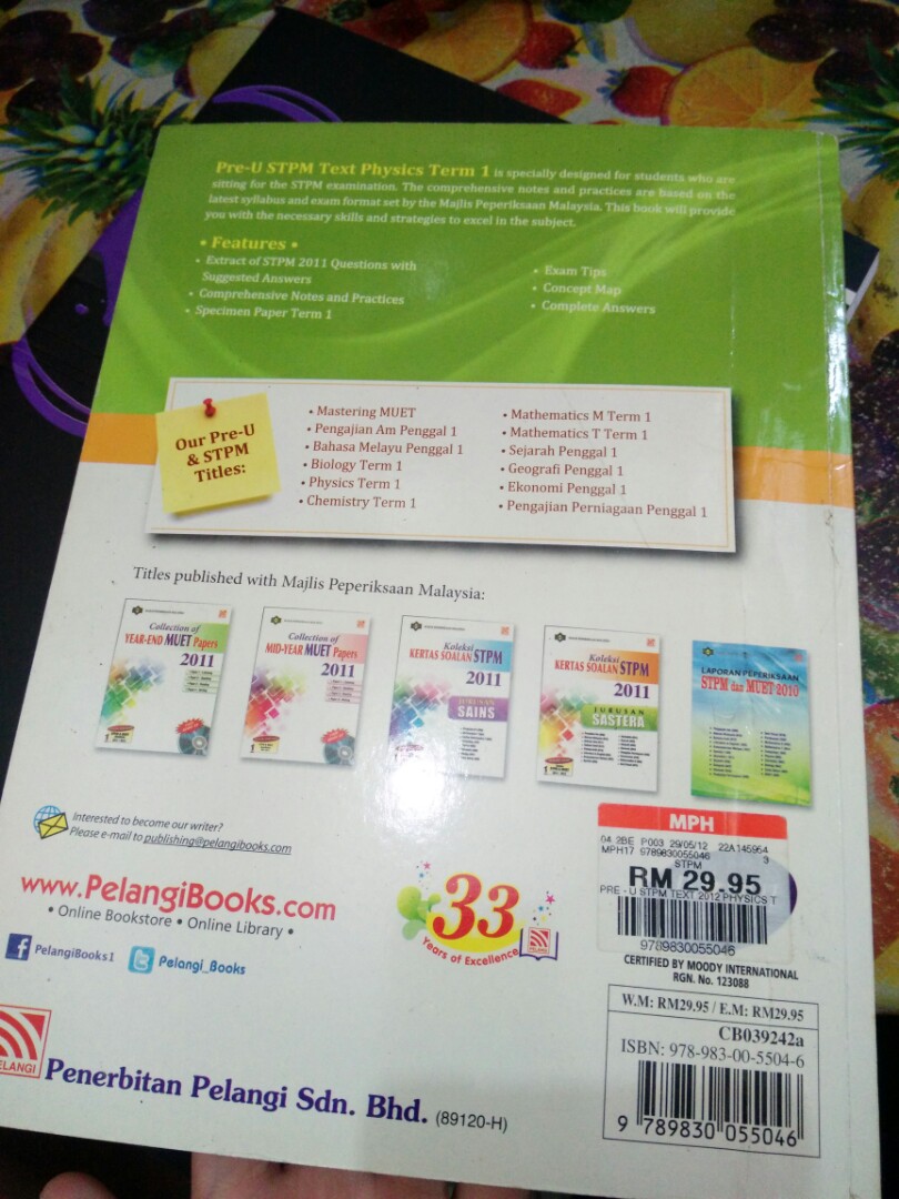 STPM PHYSICS TERM 1 TEXT BOOK, Hobbies & Toys, Books & Magazines ...