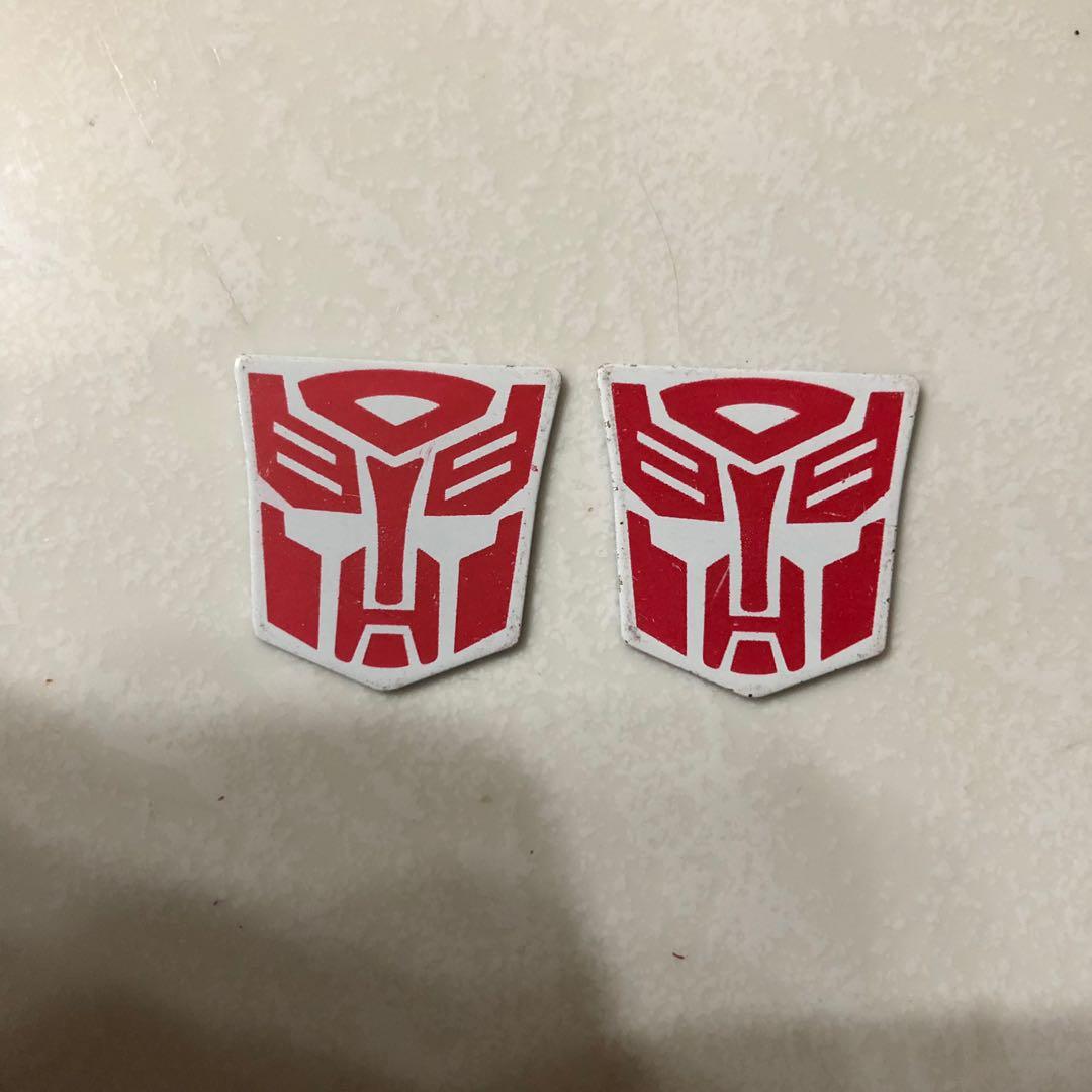 Transformers Weijiang Wei Jiang - A Pair of Big 3D Diecast Autobot logo ...