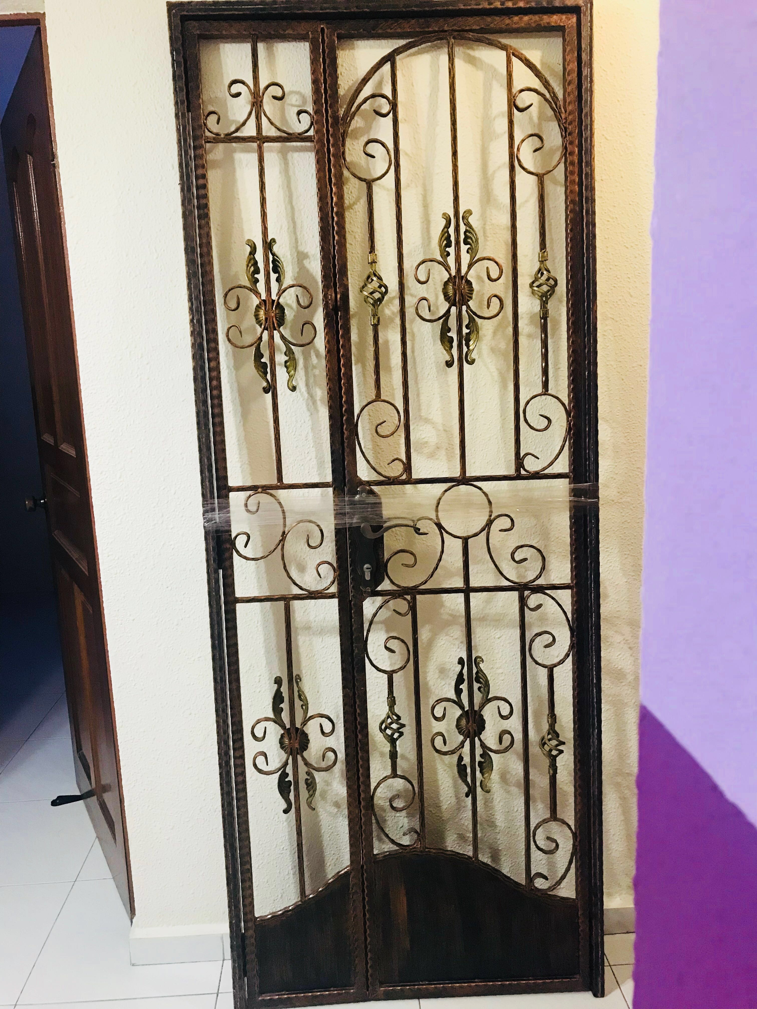wrought iron door gate hdb, Furniture & Home Living, Furniture, Other ...