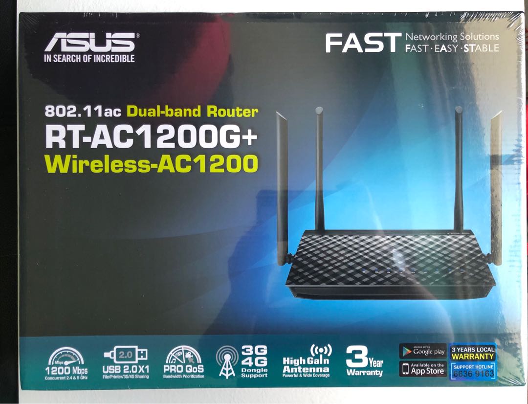 Asus Dual Band Router RT-AC1200G+ AC 1200 wireless Gigabit Router ...