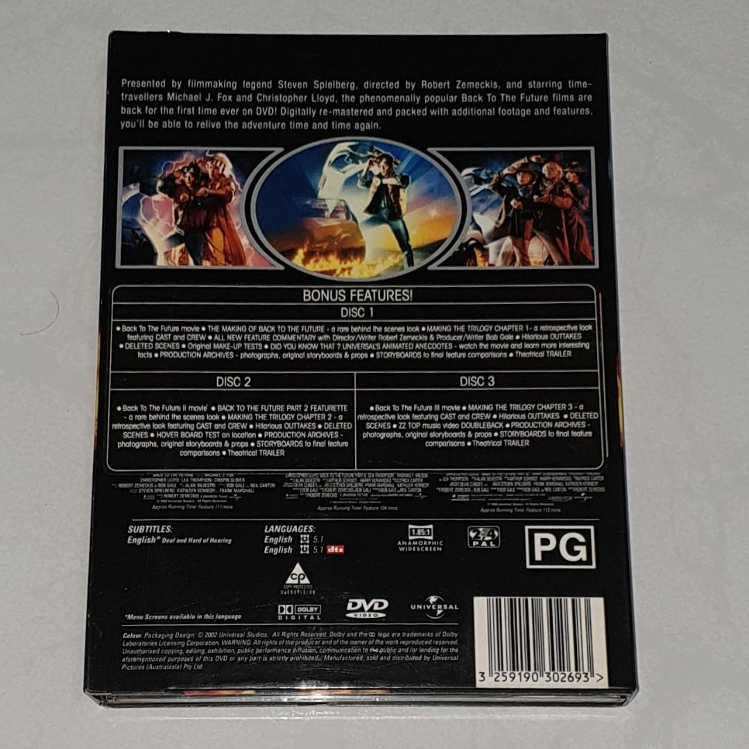 Back To The Future Trilogy Limited Edition 3 Disc Boxset (Australian ...