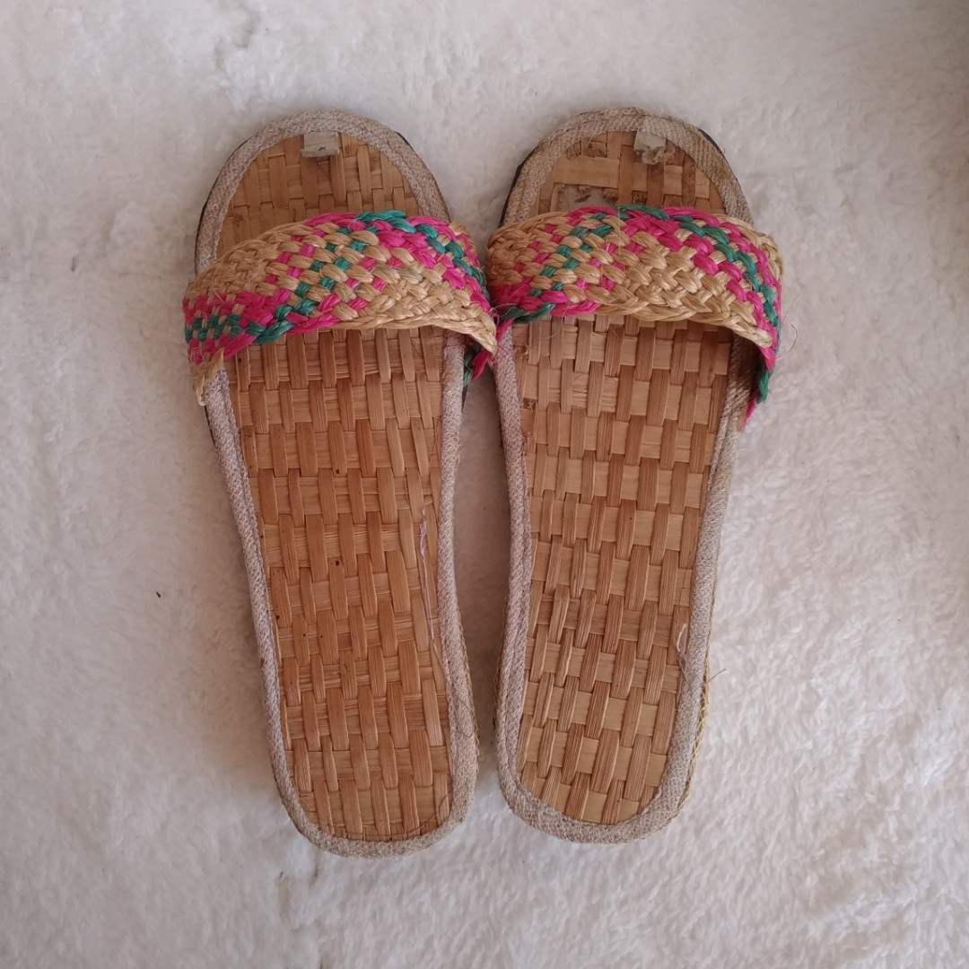 Handmade Abaca Slippers Slider, Women's Fashion, Footwear, Slippers and ...